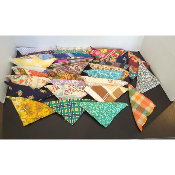 Handmade | Accents | Vintage 24ct Fabric Triangles For Quiltblanket ...